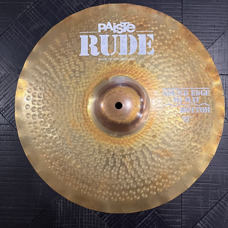 Paiste RUDE 15” sound edge hi hat bottom only | Reverb