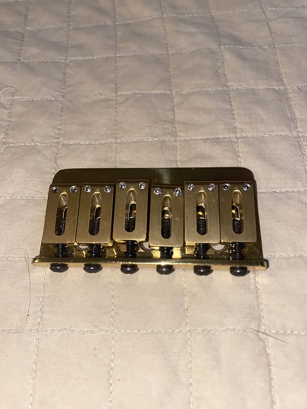 Schecter Stratocaster Hard Tail Bridge “Rare” 1980 - Brass | Reverb