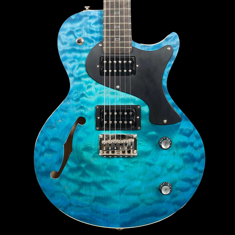 PJD Guitars Carey Elite w/ F Hole - Sea Blue | Reverb