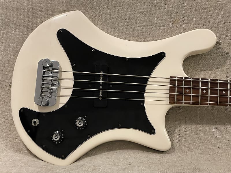 1979 Guild B-301 Solid Body Electric Bass White Finish Made | Reverb