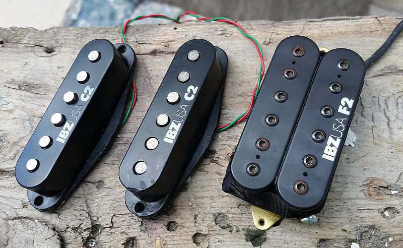 Vintage 80's Ibanez IBZUSA HSS pickup set F2 + C2 + C2 | Reverb