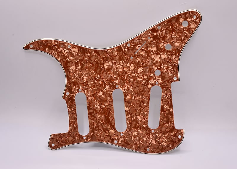 1990s Vintage Fender Stratocaster Pickguard Copper Pearloid | Reverb