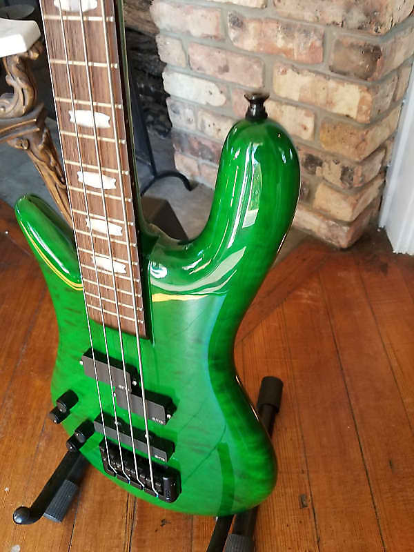 Spector Euro 4LX Left Handed Lefty, Green / Black | Reverb