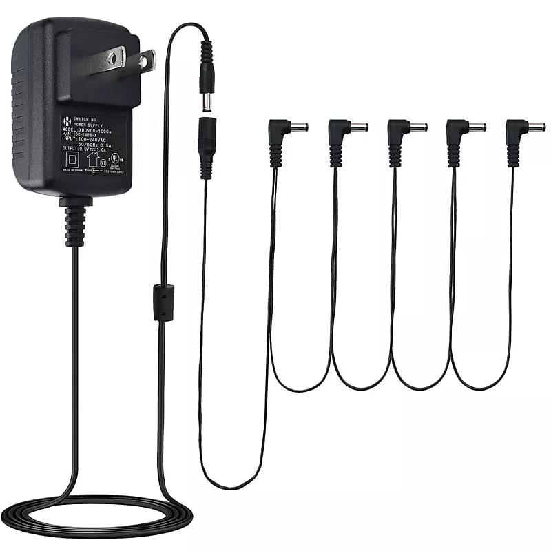 9V 1A Power Supply Multi-Plug w/ 5 Cables 9 Volt Adapter for | Reverb