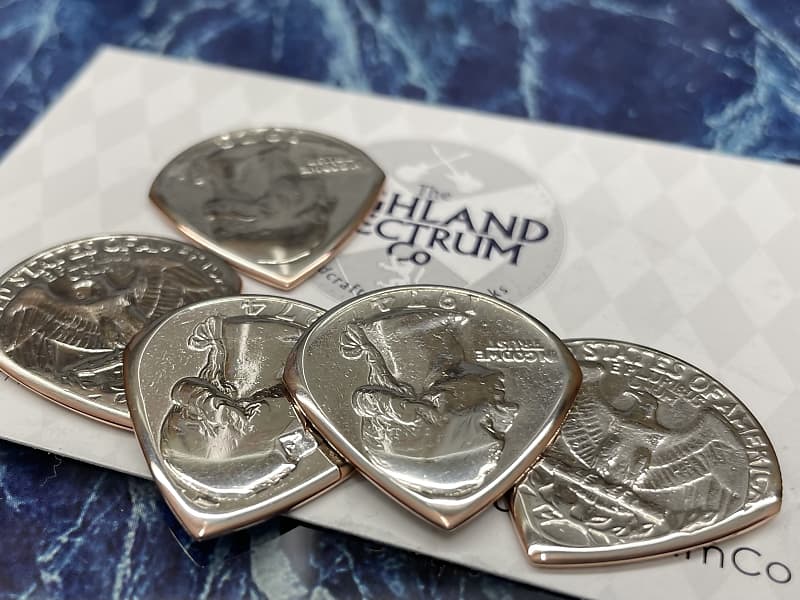 The Highland Plectrum Co. One 1981 USA Quarter Coin Pick / | Reverb