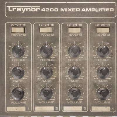 Traynor 4200 Mixer Amplifier Mono 4-Channel Reverb #37207 | Reverb