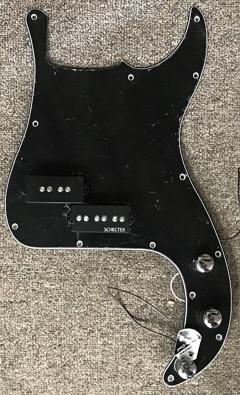 Schecter- pickguard and pickup from Diamond Series 5 str bass | Reverb