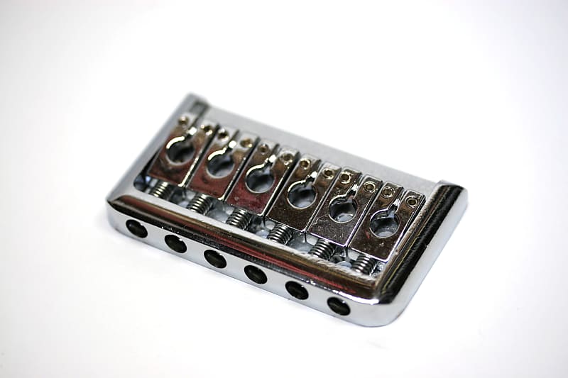 Brio 6 String Guitar Bridge Chrome | Reverb