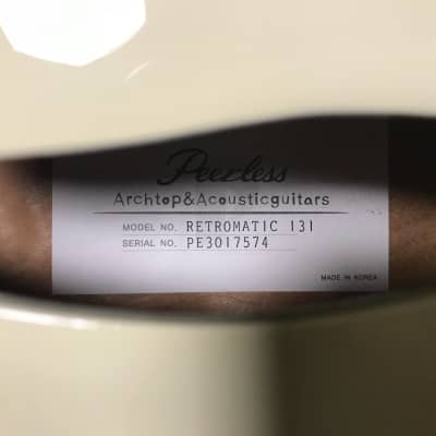 Peerless Retromatic 131 Hollow Body Electric Guitar, Ivory | Reverb