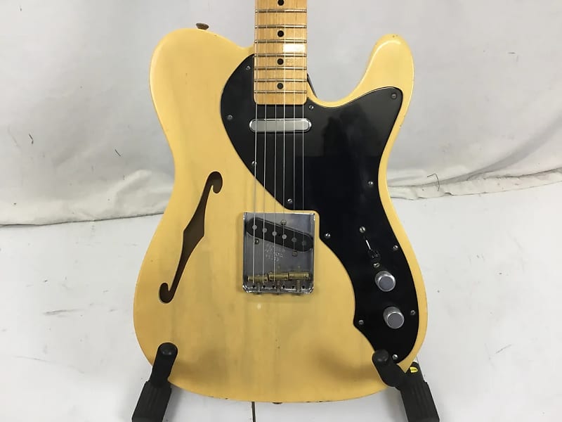 Fender Custom Shop Thinline Tele 2009 - Yellow | Reverb