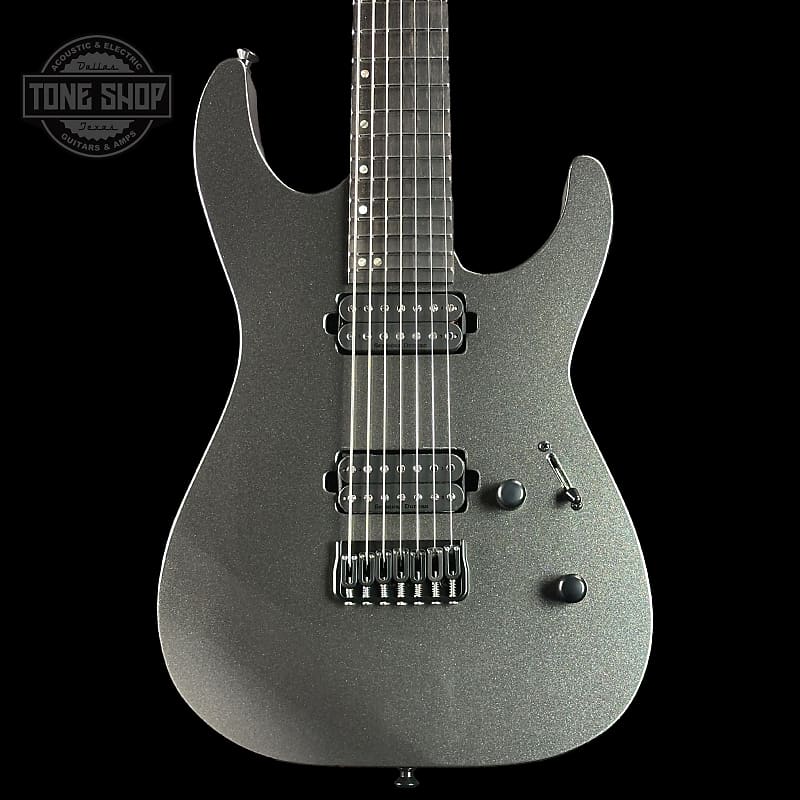 ESP USA M-7 Baritone Black Adamantium Duncan Custom 5's | Reverb