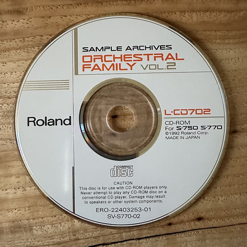 (17892) Roland Orchestral Family Vol 1 & 2 CD ROM for S-750 | Reverb