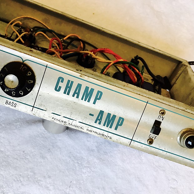 Fender Champ-Amp 1968 Silverface Drip Edge Chassis | Reverb