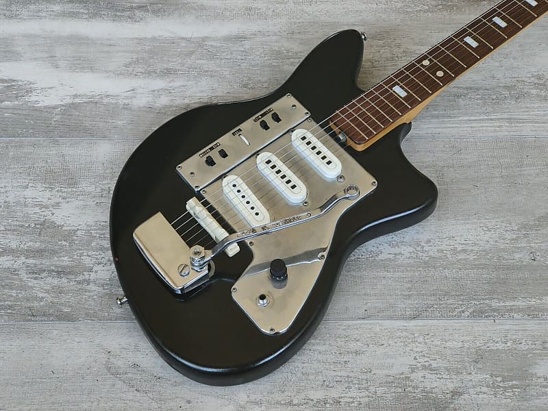1964 Guyatone Japan LG-130T Vintage Guitar (Refinished Black) | Reverb