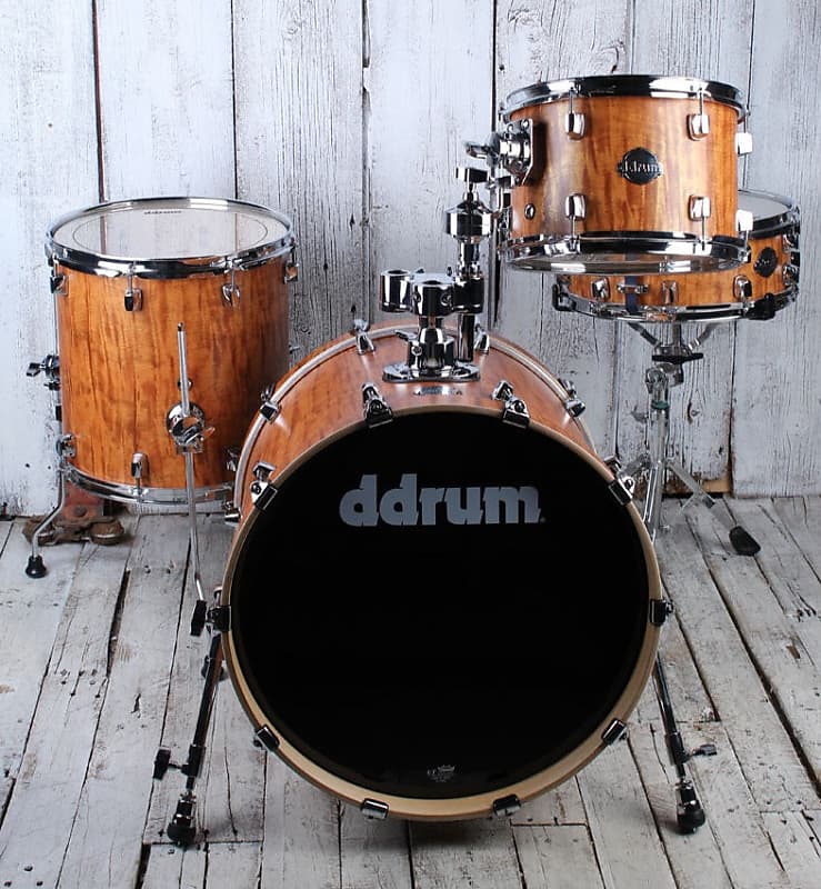 ddrum Dominion Birch 4 Piece Drum Shell Kit Satin Bubinga | Reverb