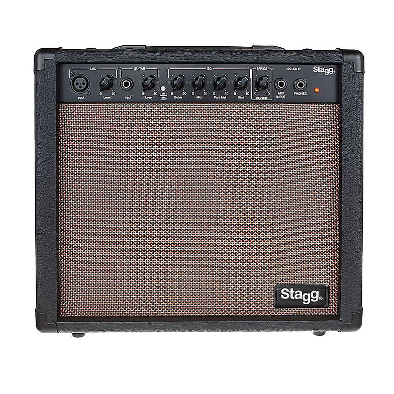 Stagg 20 AAR 20-Watt 1x8" Acoustic Guitar Combo with Spring | Reverb