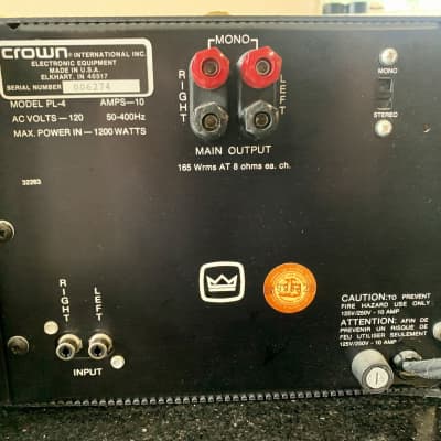 Crown Power Line Four PL-4 Power Amplifier | Reverb