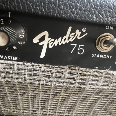 Used Fender 75 Tube Guitar Amp Amplifier Head | Reverb