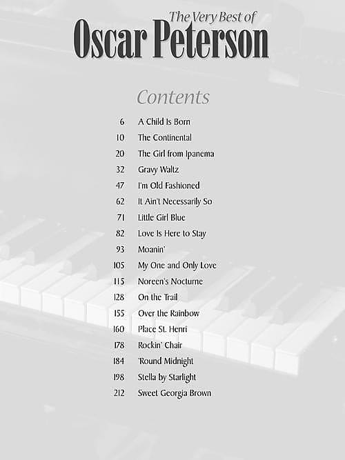 The Very Best Of Oscar Peterson Artist Transcriptions | Reverb