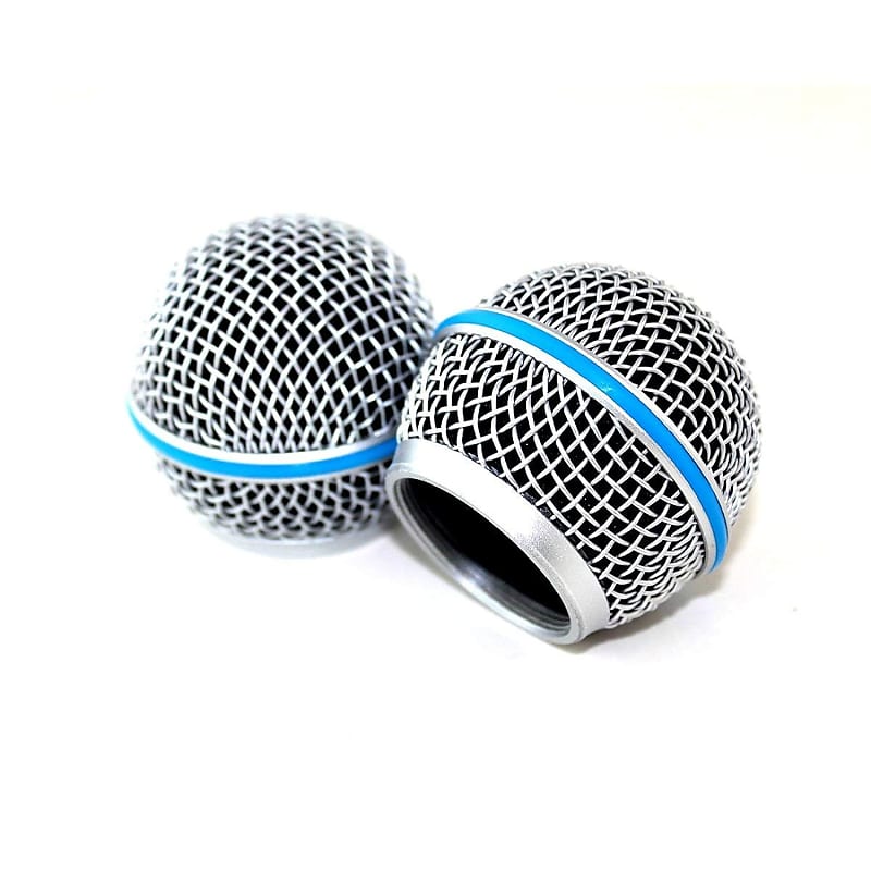 Replacement Blue Steel Mesh Microphone Grill Head For Sm58 | Reverb