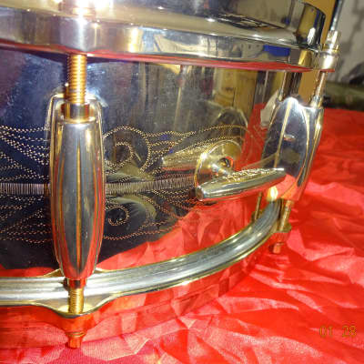 Gretsch 4160G 24K GOLD PLATED SNARE DRUM 1969 - Spun Brass | Reverb