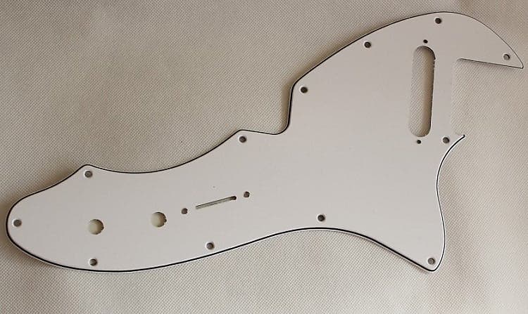 Tele Thinline pickguard White 3ply,Fits Fender '69 Reissue | Reverb