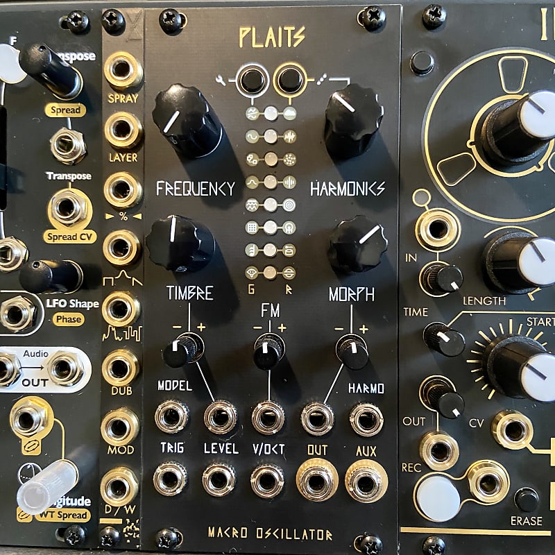 Mutable Instruments Plaits Macro-Oscillator - black and gold | Reverb