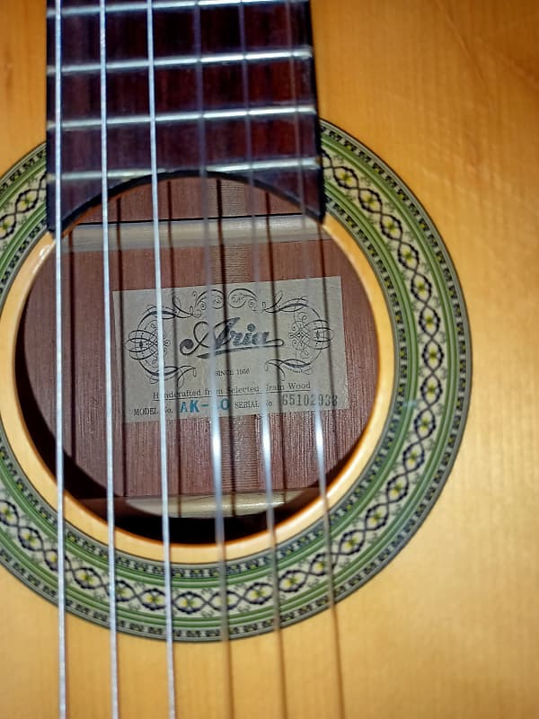 Aria AK30 1989 Guitarra de Concierto Pulioretano Brillo. | Reverb