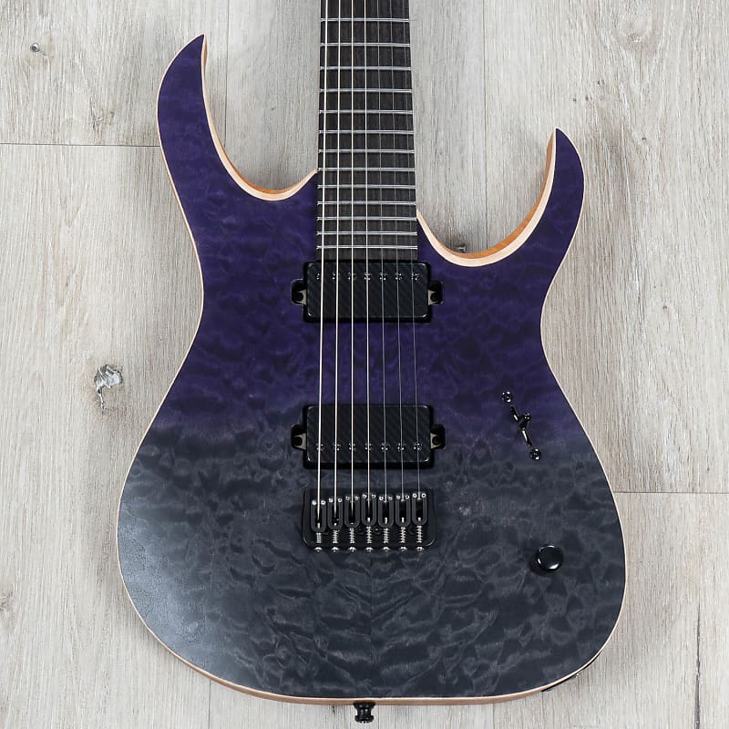 Mayones Duvell Elite 7 7-String Guitar, Custom Transparent | Reverb