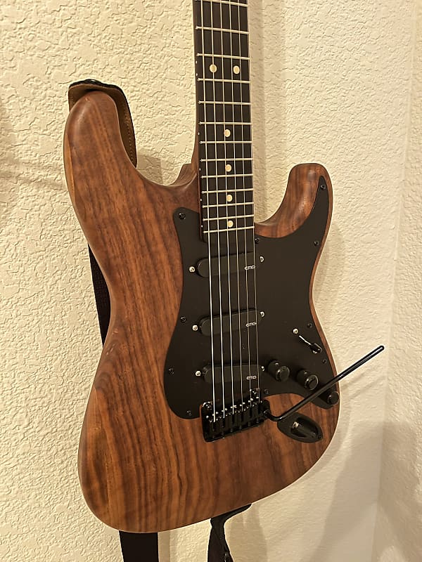 Solid Walnut Super Stratocaster EMG S pickups | Reverb