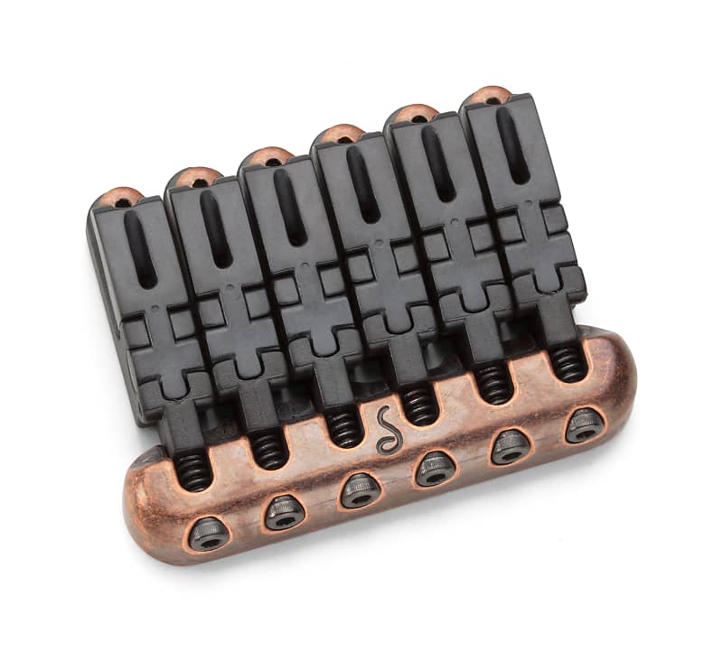 Genuine Schaller Germany Hannes Fixed Bridge, Vintage Copper | Reverb