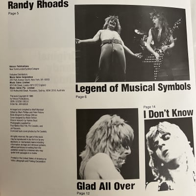 Randy Rhoads - Original Randy Rhoads - Guitar Tab / Tablature | Reverb