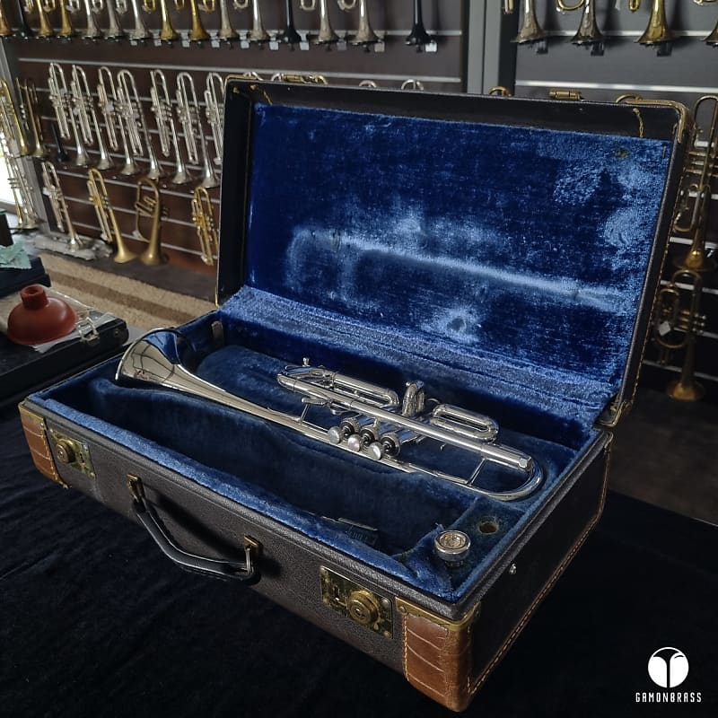 Bach Stradivarius 239 25A STERLING SILVER bell trumpet case | Reverb