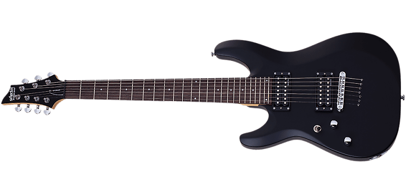 Schecter C-7 Deluxe Left-Handed Electric Guitar Satin Black | Reverb