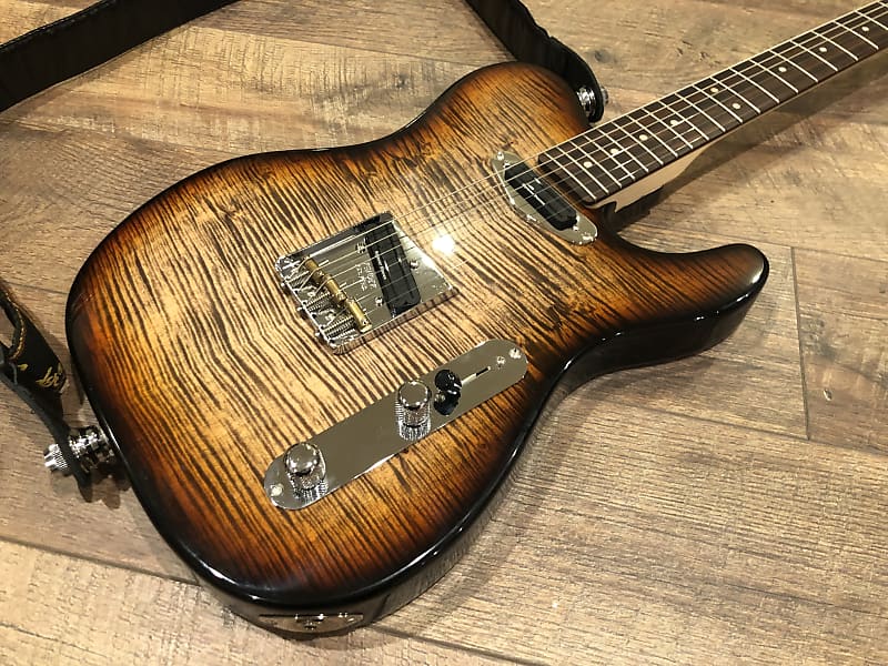 Warmoth Flame top Telecaster with SD Hot Rails | Reverb