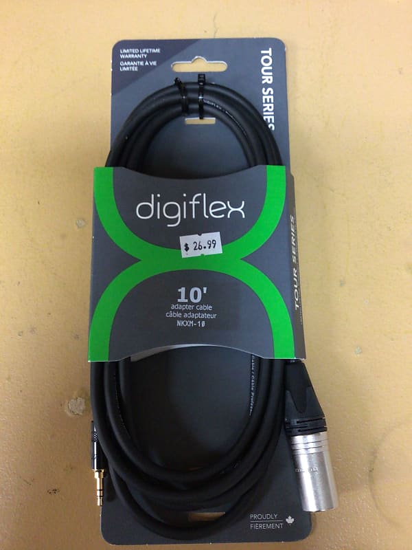 Digiflex NKXM-10 10' XLR Male to 1/8" TRS Cable | Reverb
