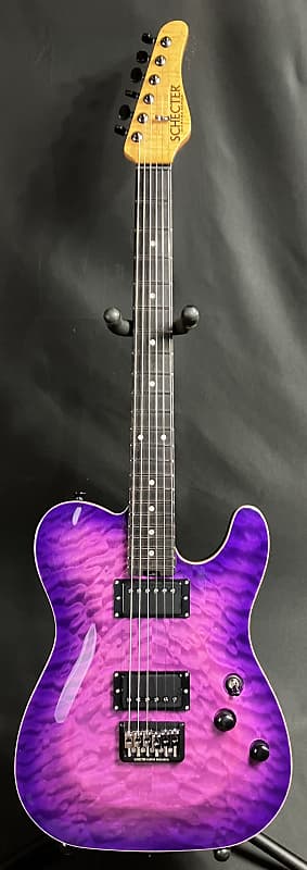 Schecter PT Classic MIJ Electric Guitar Quilted Purple Burst | Reverb
