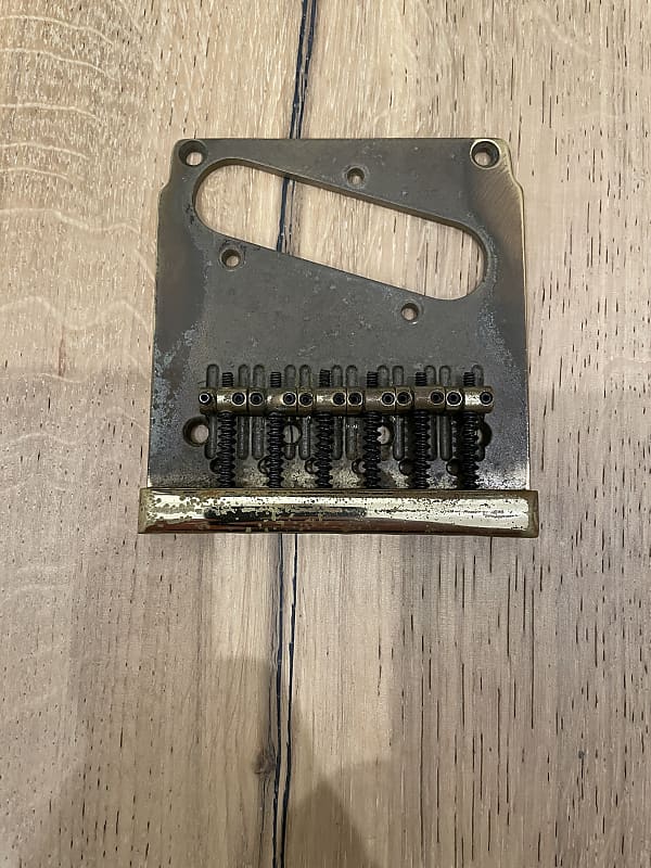 Kahler? Fender Telecaster 1970s - Brass Bridge Plate Muddy | Reverb