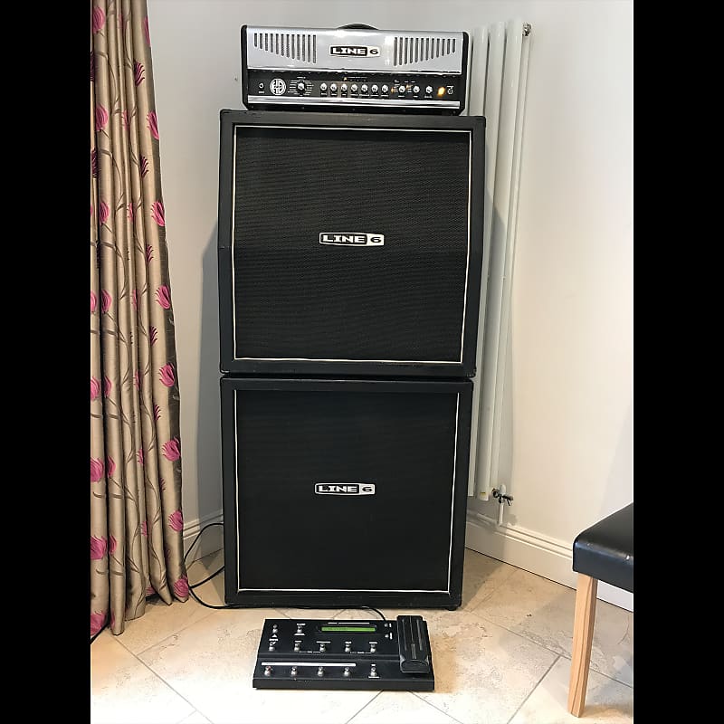 Line 6 HD147 *FULL STACK* with FBV Shortboard and cables - | Reverb