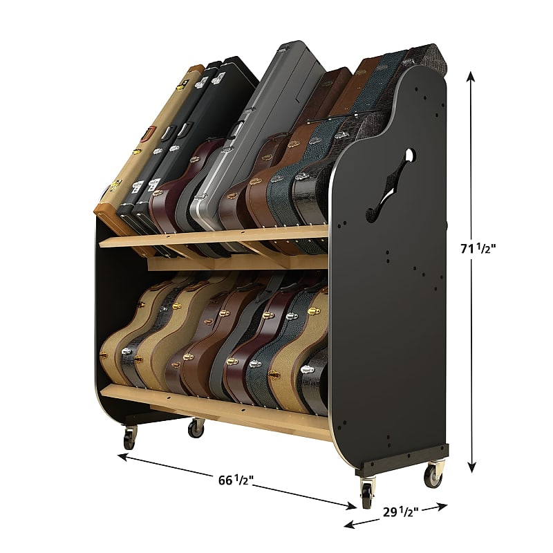 The Session-Pro Double-Stack Mobile Guitar Case Rack SPDC9 | Reverb
