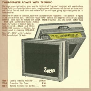 Vintage 1960 Supro 1690T Coronado Valco Amp Amplifier 2x10 | Reverb
