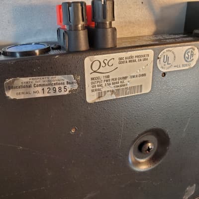 QSC Model 1100 Power Amplifier | Reverb