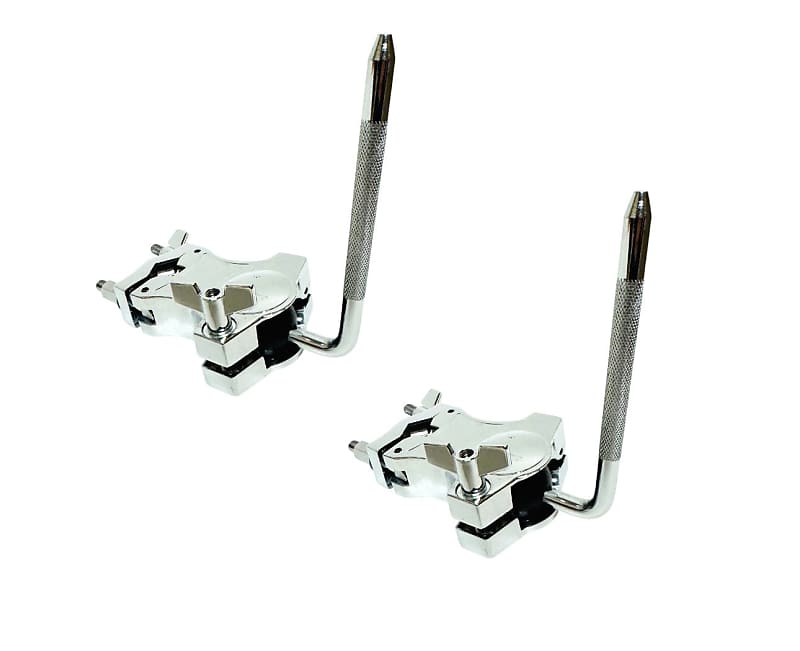 Pair of 10mm L-Rod L Arm Single Tom Holder Cymbal Stand Clamp | Reverb