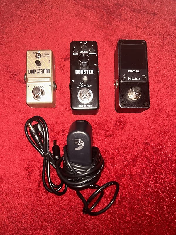 Rowin Booster w/ Mini Pedal Bundle INCLUDES D'Addario Power | Reverb
