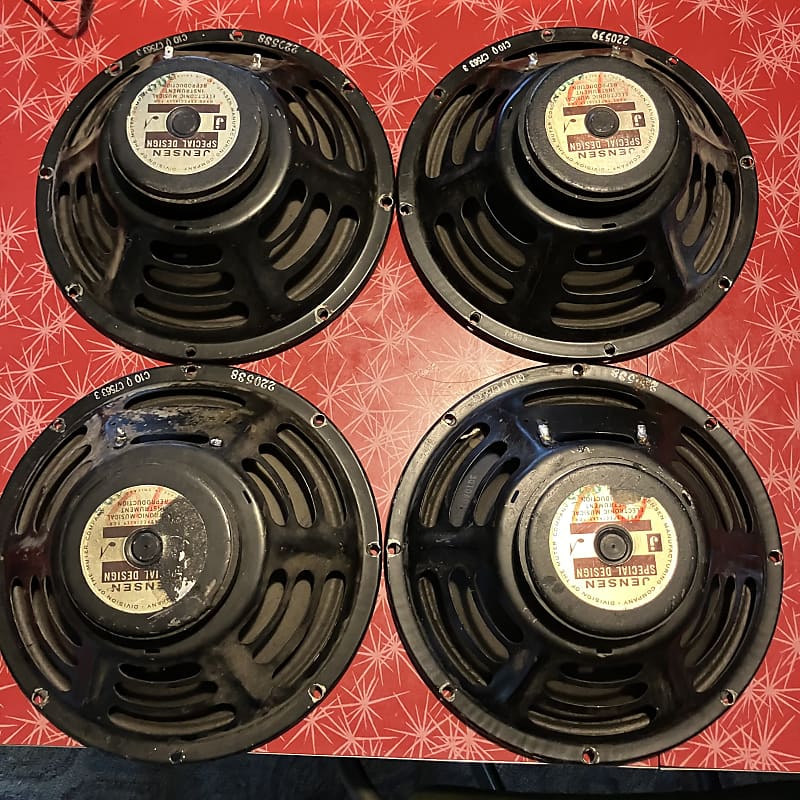 Jensen c10q 8 ohm matched quad from Fender Super Reverb 1965 | Reverb