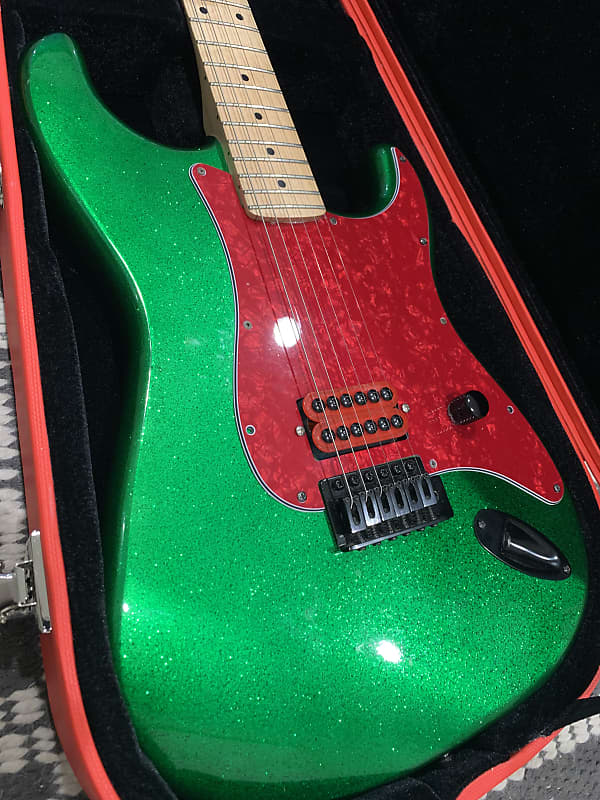 Friendly Melonator Strat 2020 Green Sparkle WHSC | Reverb