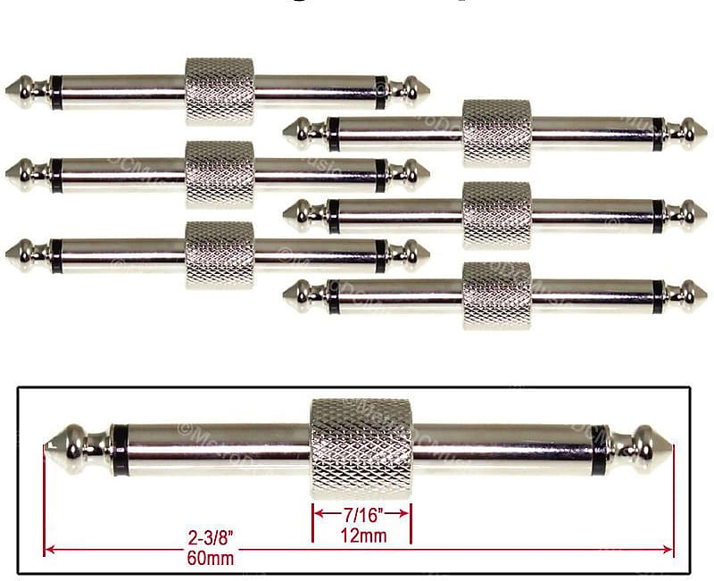 6-Pack Guitar Pedal Coupler 1/4" Male Plug Effect Stomp Box | Reverb