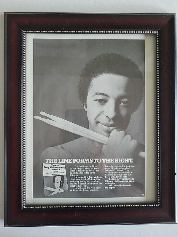 1975 Columbia Records Promotional Ad Framed Tony Williams | Reverb