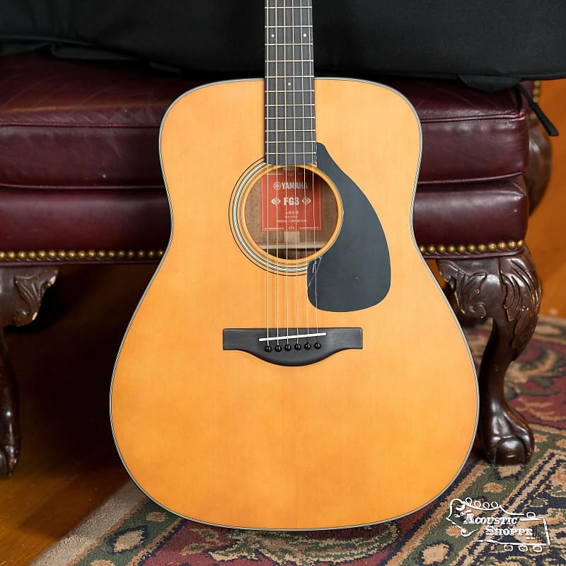 Yamaha FG3 Spruce/Mahogany Red Label Dreadnought Acoustic | Reverb