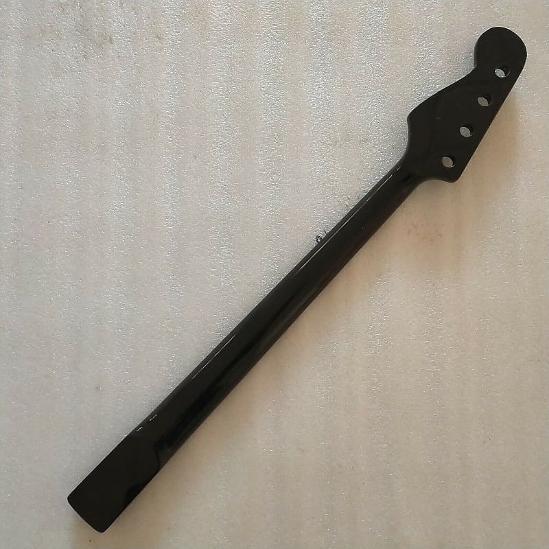 20 Frets Black Fretless Maple 4 String Bass Neck, Rosewood | Reverb